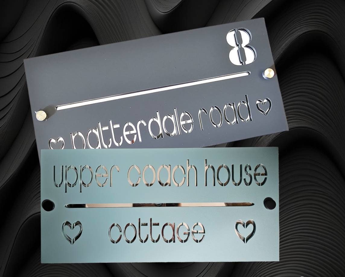 Personalised door Plaque, house number plaques, contemporary door plaq ...