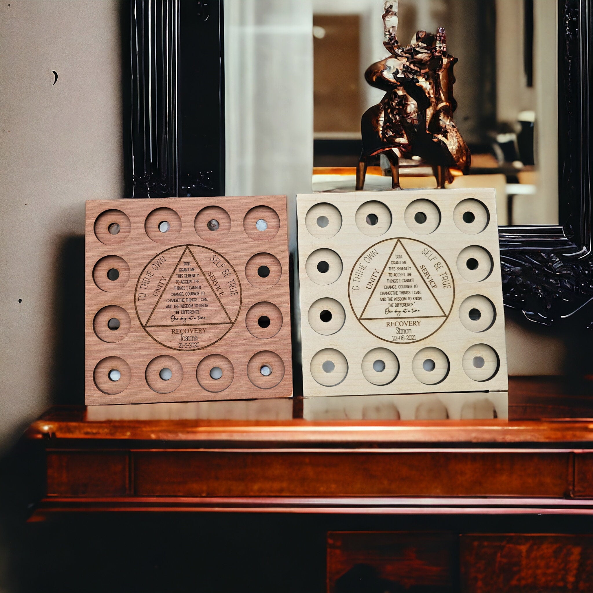 Personalised recovery token display, recovery tokens,Personalized Sere ...